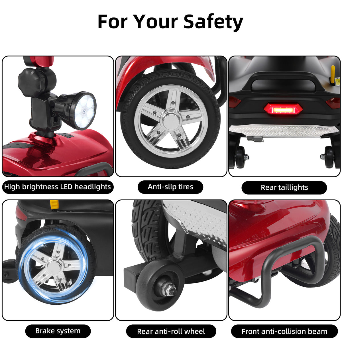 Ecomobi MS02 4-Wheel Mobility Scooter for Seniors – 30-Mile Range | 7