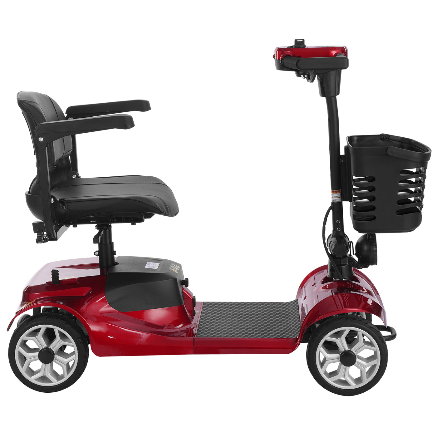 ECOMOBI MS01 4-Wheel Foldable Mobility Scooter for Seniors – 15-Mile R