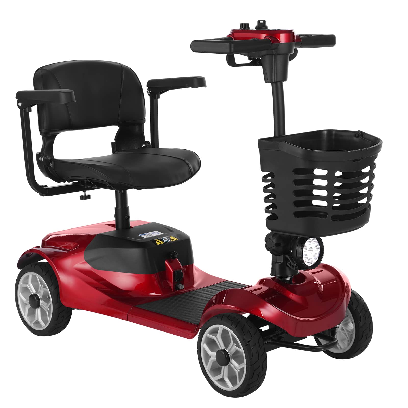 Ecomobi MS01 4-Wheel Foldable Mobility Scooter for Seniors – 15-Mile R